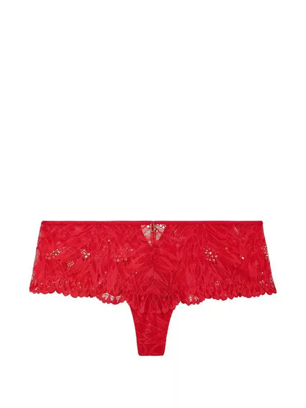 AUBADE Flowermania Floral-lace Cheeky Briefs - Red