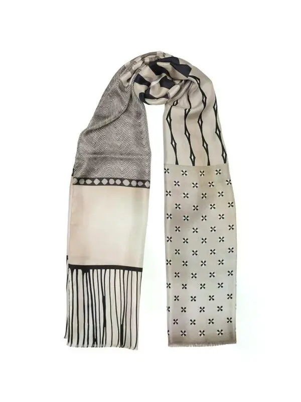 ELIZABETTA Atri Silk Scarf - Neutrals