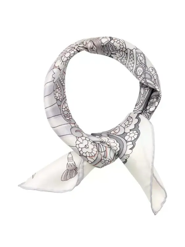ELIZABETTA Venetian Fan Silk Scarf
