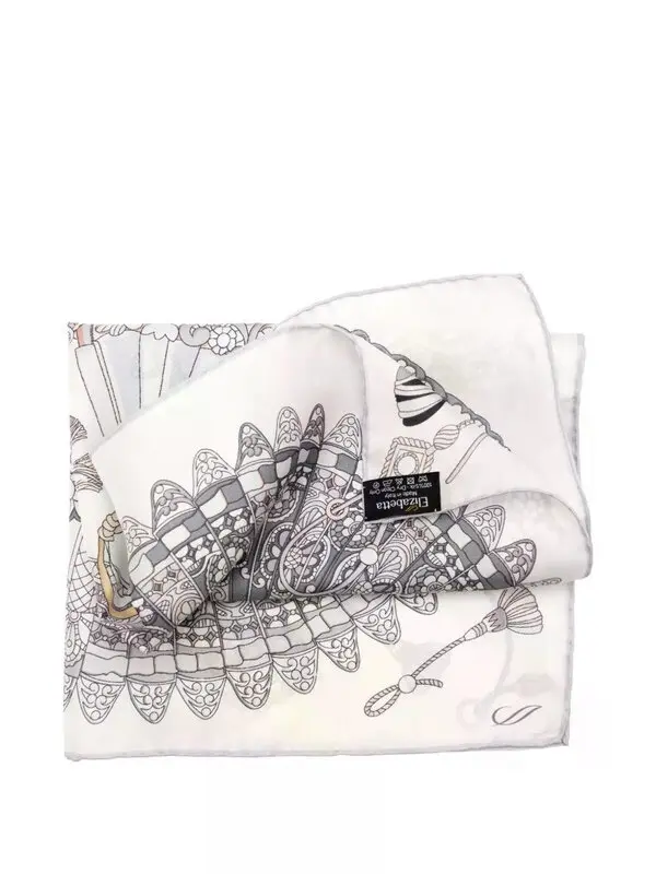 ELIZABETTA Venetian Fan Silk Scarf
