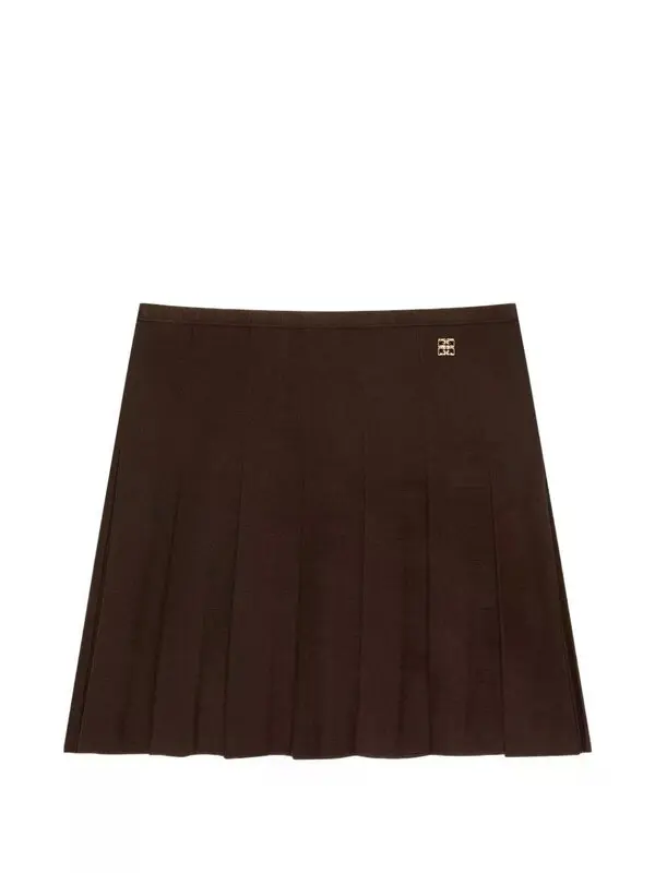 Givenchy Pleated Skirt In Wool With 4g Detail