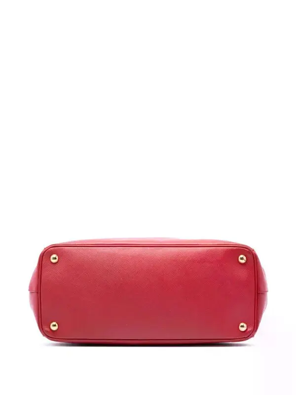 Prada 2010-2026 Medium Saffiano Lux Galleria Double Zip Tote Satchel