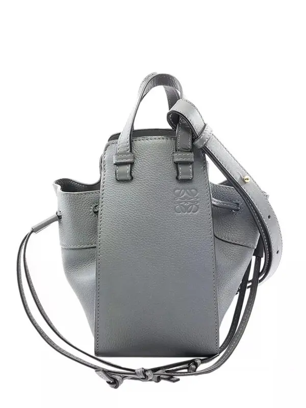 Loewe 2010-2026 Mini Grained Calfskin Drawstring Hammock Bag Satchel