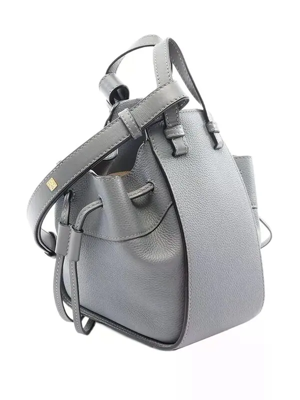 Loewe 2010-2026 Mini Grained Calfskin Drawstring Hammock Bag Satchel