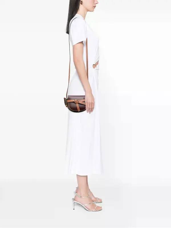 Loewe 1992 Mini Tricolor Leather Gate Crossbody Bag - Red