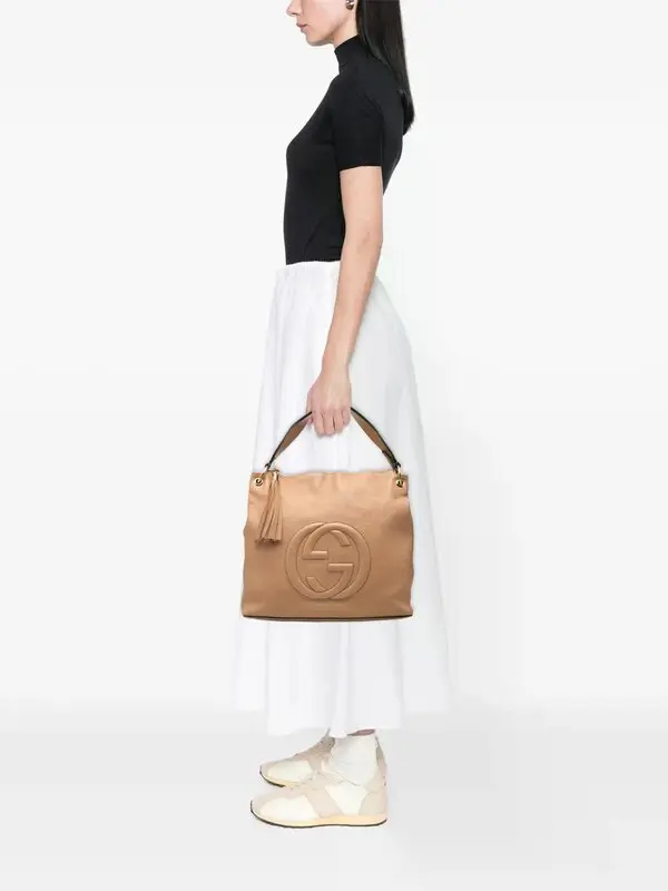 Gucci 2000-2015 Large Pebbled Calfskin Soho Convertible Hobo Satchel