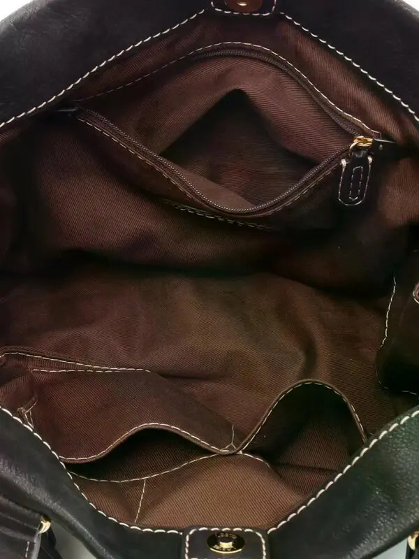 Loewe 2000-2015 Nubuck Anagram Madrid Fringe Shoulder Bag