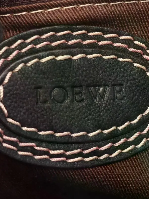 Loewe 2000-2015 Nubuck Anagram Madrid Fringe Shoulder Bag
