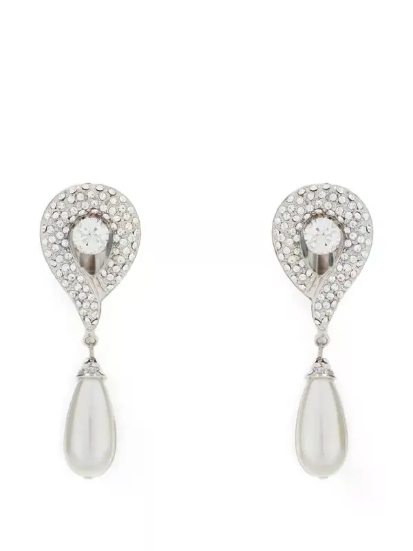Alessandra Rich Crystal-embellished Drop Earrings