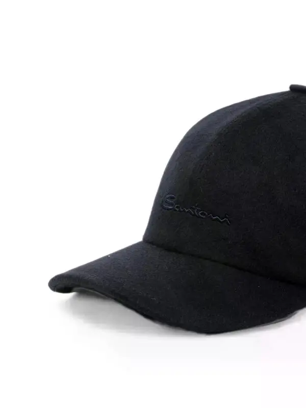 Santoni Logo-embroidered Cashmere Cap
