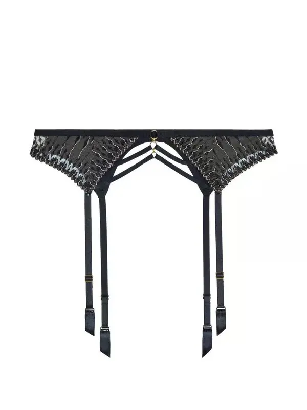 AUBADE Voodoo Kiss Embroidered Strappy Suspender Belt