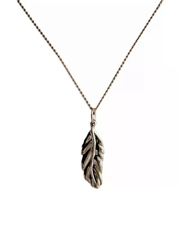 Monica Vinader Feather-pendant Necklace - Silver