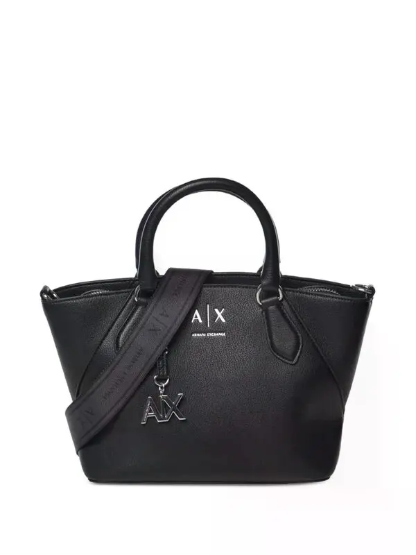 Armani Exchange Logo-plaque Pebbled Tote Bag