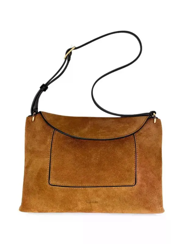 WANDLER Penelope Slouch Suede Shoulder Bag