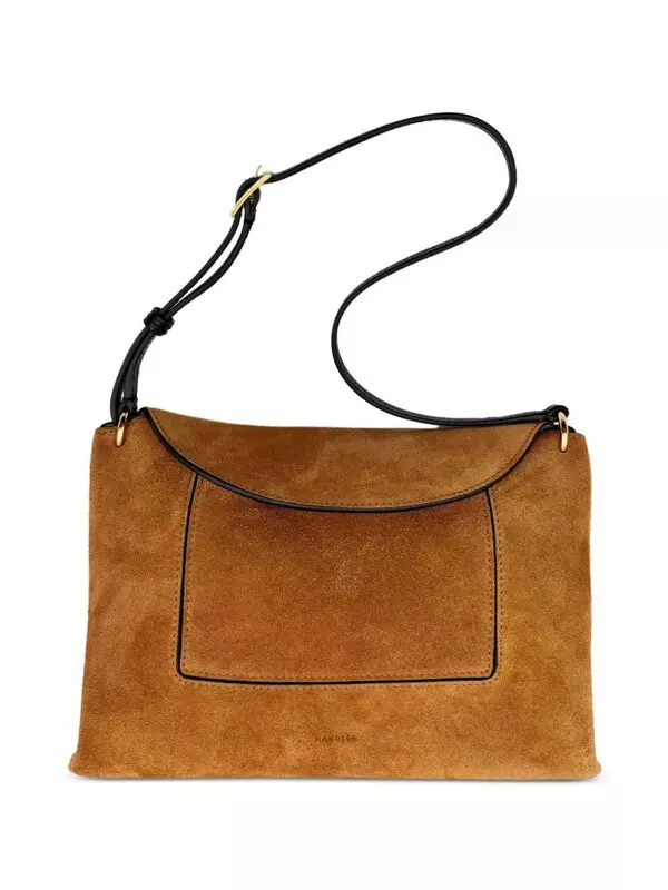 WANDLER Penelope Slouch Suede Shoulder Bag - Brown