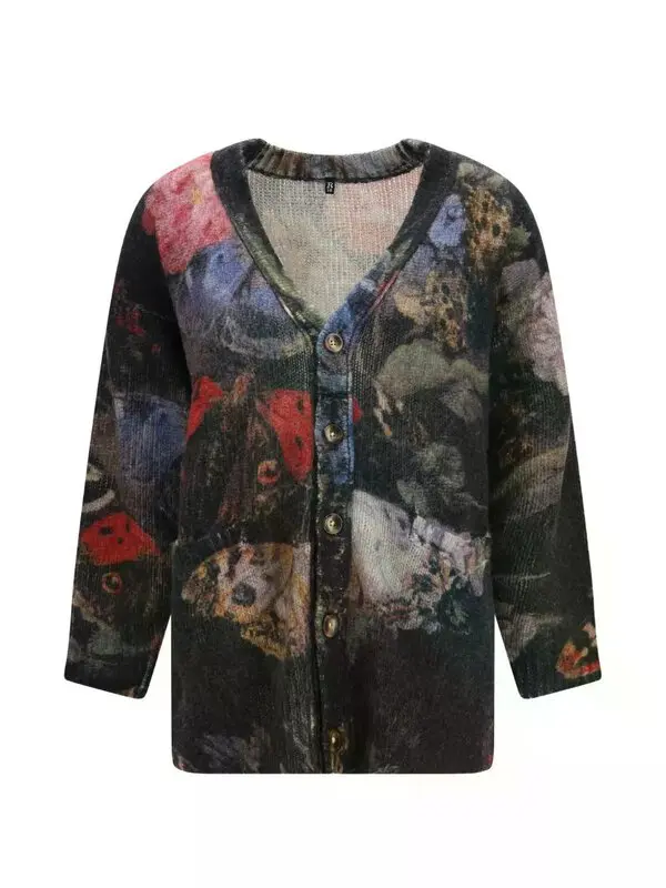 R13 Floral-print Oversized Cardigan