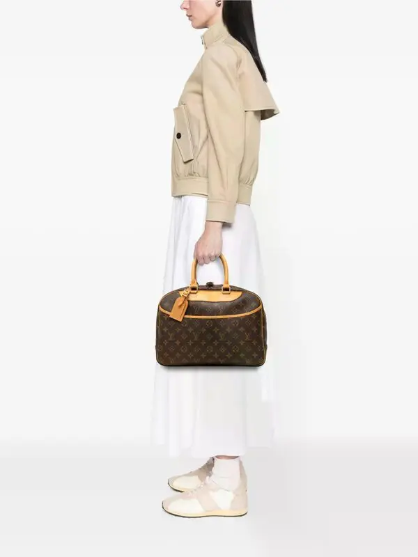 LOUIS VUITTON 2000 Monogram Deauville Handbag - Brown