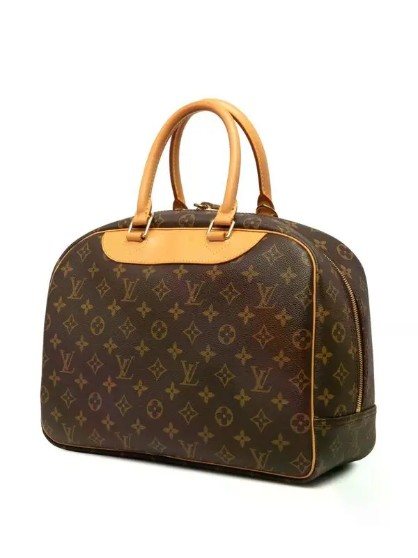 LOUIS VUITTON 2000 Monogram Deauville Handbag - Brown