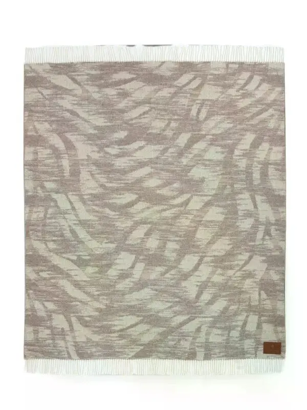 Roberto Cavalli Fringed Wool Blanket
