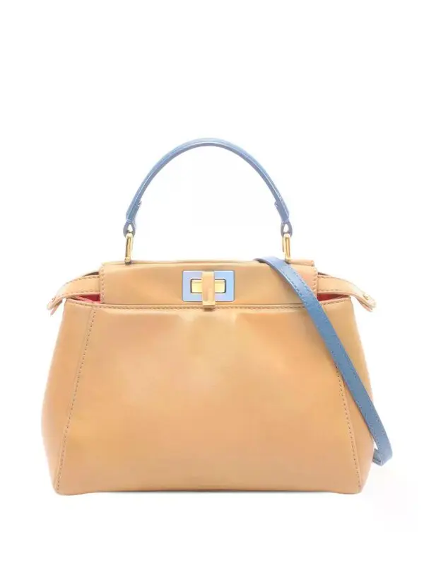 Fendi 2010-2026 Mini Leather Peekaboo Iconic Satchel