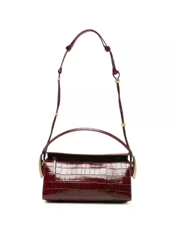 Benedetta Bruzziches Croc-effect Leather Shoulder Bag - Red