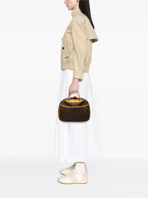 LOUIS VUITTON 2005 Monogram Trouville Handbag - Brown