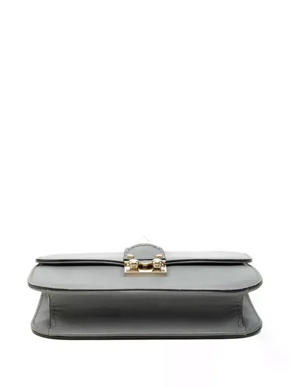 Valentino Garavani 2000-2017 Small Leather Rockstud Glam Lock Crossbody Bag