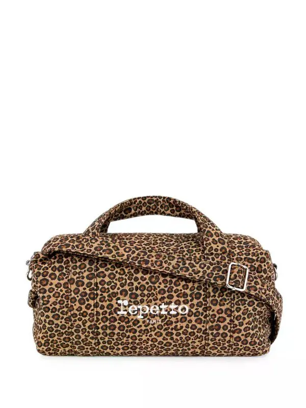 Repetto Medium Leopard-print Logo-print Shoulder Bag