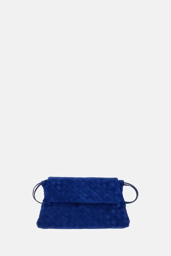 Bottega Veneta Borsa Giorno Suede - Blu