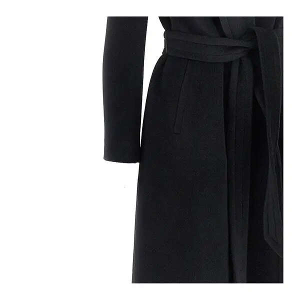 Tagliatore Wool Cloth Long Coat With Belt