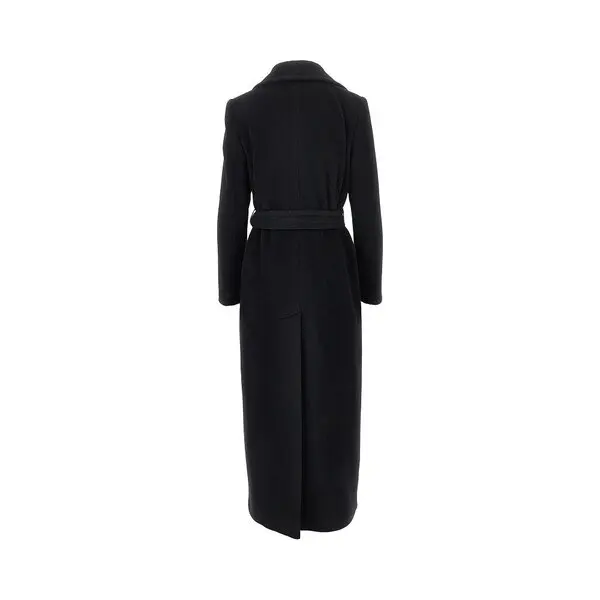 Tagliatore Wool Cloth Long Coat With Belt