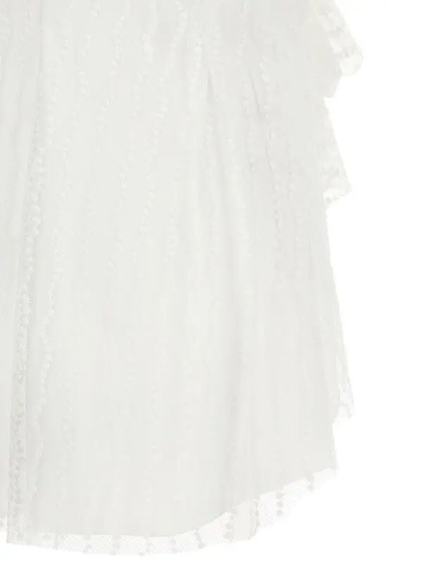 Alberta Ferretti Asymmetrical Tulle Top