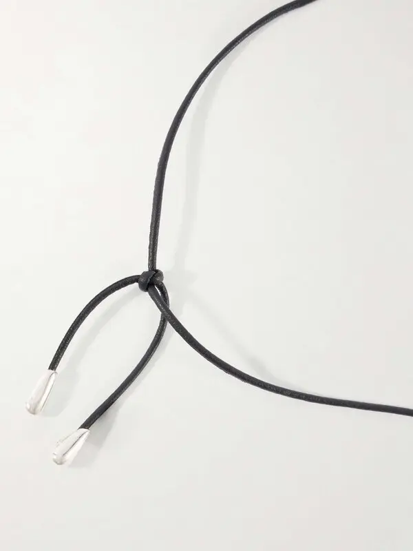 SOPHIE BUHAI Spear Large Sterling Quartz And Cord Necklace