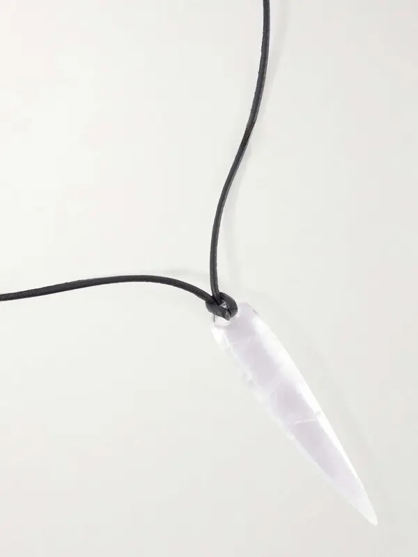 SOPHIE BUHAI Spear Large Sterling Quartz And Cord Necklace