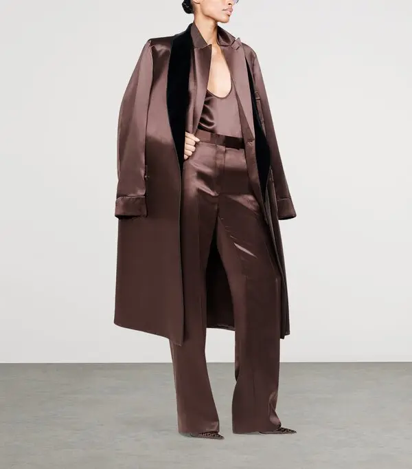 TOM FORD Silk Satin Double-breasted Blazer