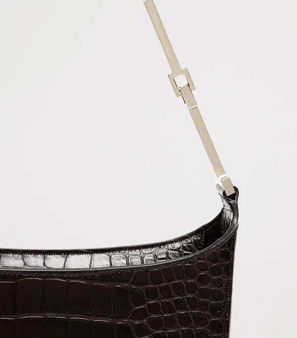 TOM FORD Small Croc-embossed Leather Arc Shoulder Bag