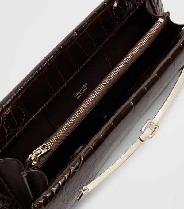 TOM FORD Croc-embossed Leather Clutch Bag