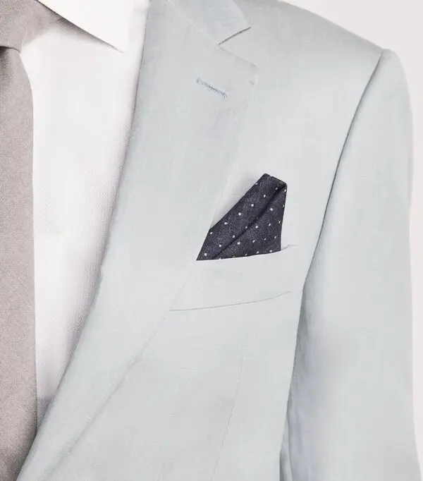 Eleventy Cotton-wool Pocket Square