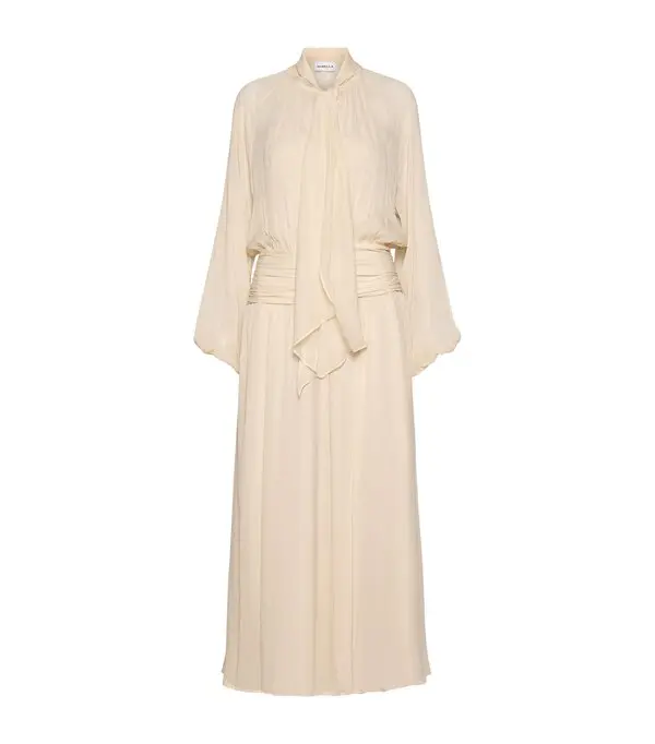 Marella Tie-detail Maxi Dress - Beige