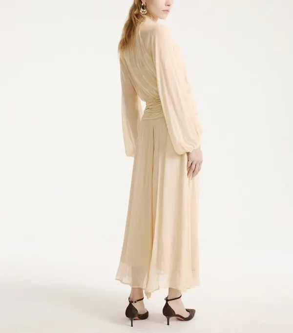 Marella Tie-detail Maxi Dress - Beige