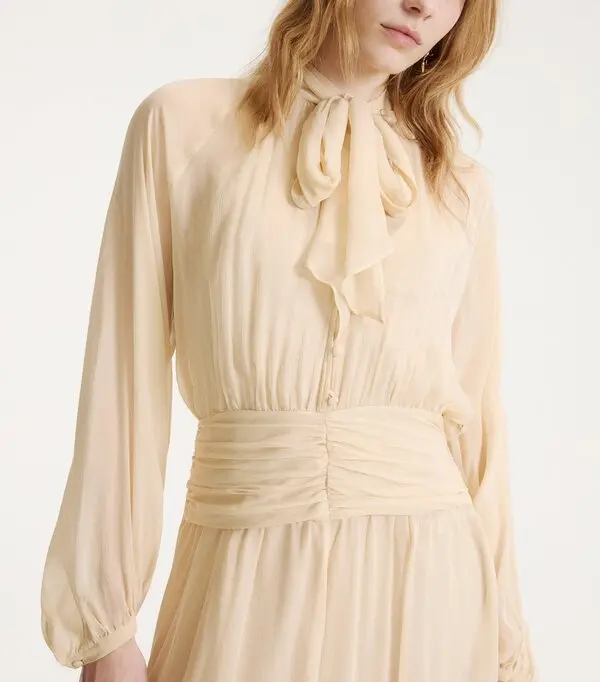 Marella Tie-detail Maxi Dress - Beige
