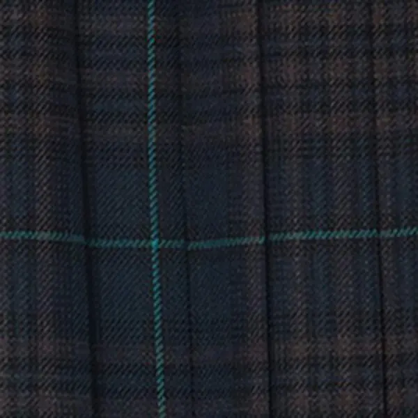 Burberry Check Pleated Midi Skirt