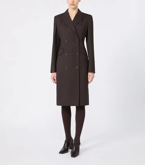 Max Mara Virgin Wool Double-breasted Blazer Midi Dress