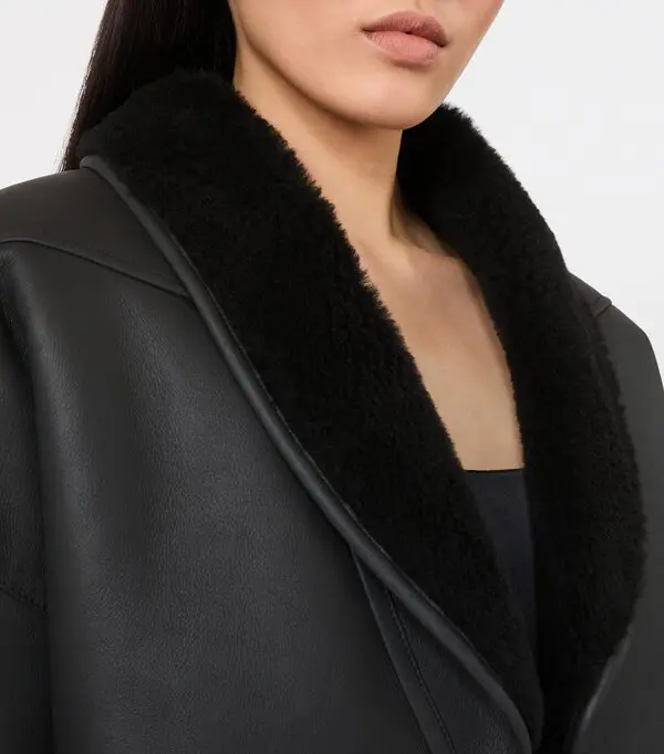 Max Mara Cropped Shearling Jacket