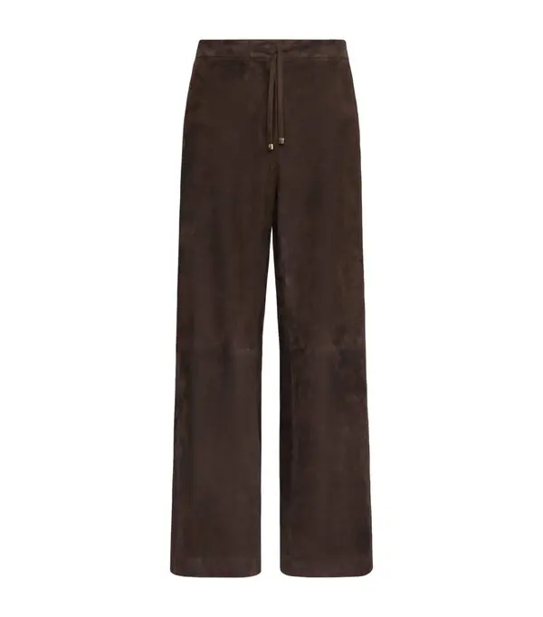Max Mara Suede Drawstring Trousers