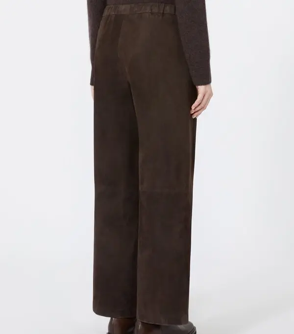 Max Mara Suede Drawstring Trousers