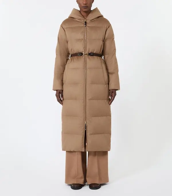 Max Mara Camel-wool Reversible Puffer Coat