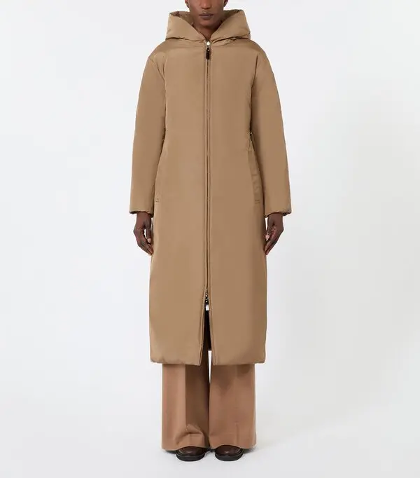 Max Mara Camel-wool Reversible Puffer Coat