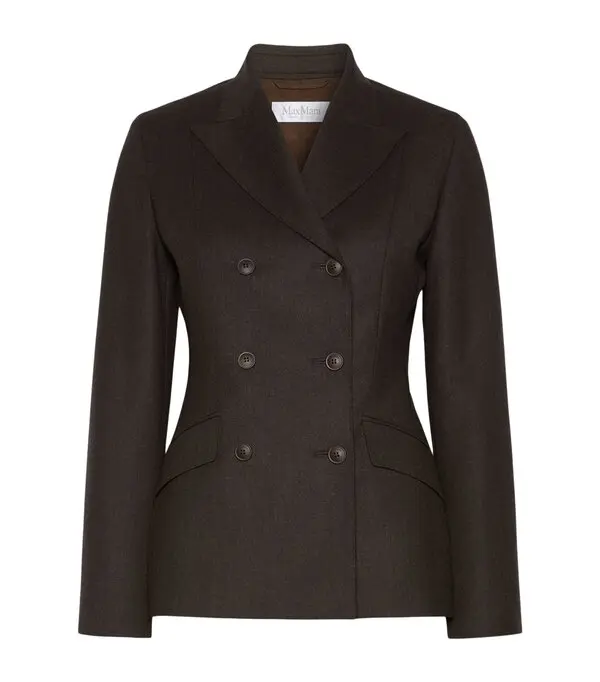 Max Mara Virgin Wool Blazer - Brown