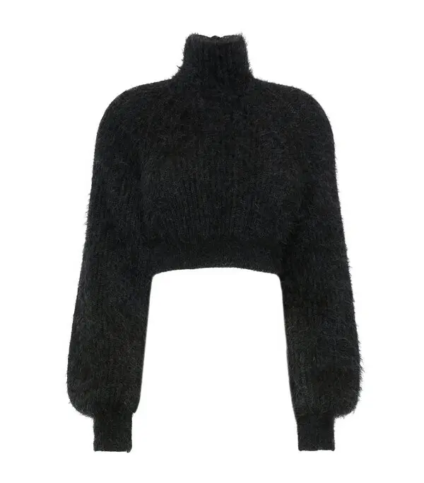 Max Mara Mohair-blend Cropped Sweater